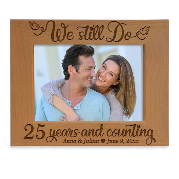 25th Wedding Anniversary Picture Frame - Etsy