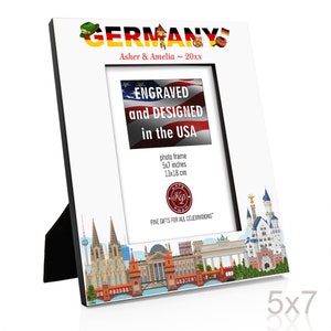PERSONALIZED - Germany Picture Frame. Family Vacation, Couple Vacation ...