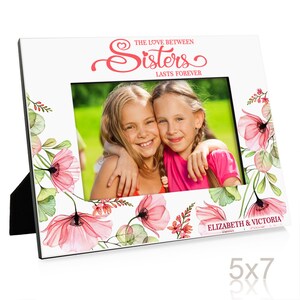 Personalized-the Love Between Sisters Lasts Forever Pink Flowers ...