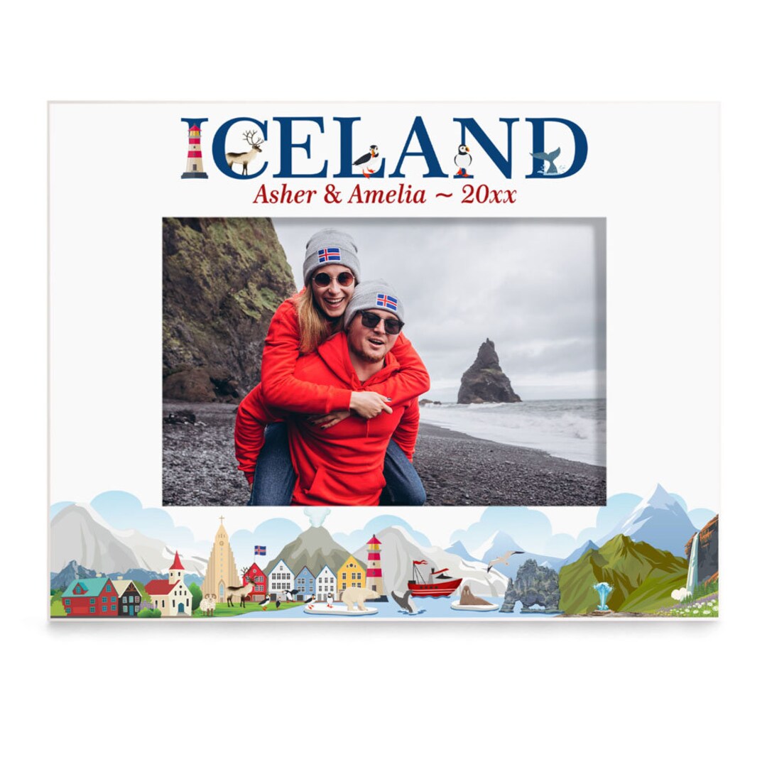 PERSONALIZED - Iceland Picture Frame. Family Vacation, Couple Vacation ...