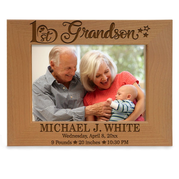 New Grandson Picture Frames - Etsy