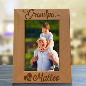 Personalized-grandpa & Me Picture Frame. Best Grandpa Ever, First Time ...