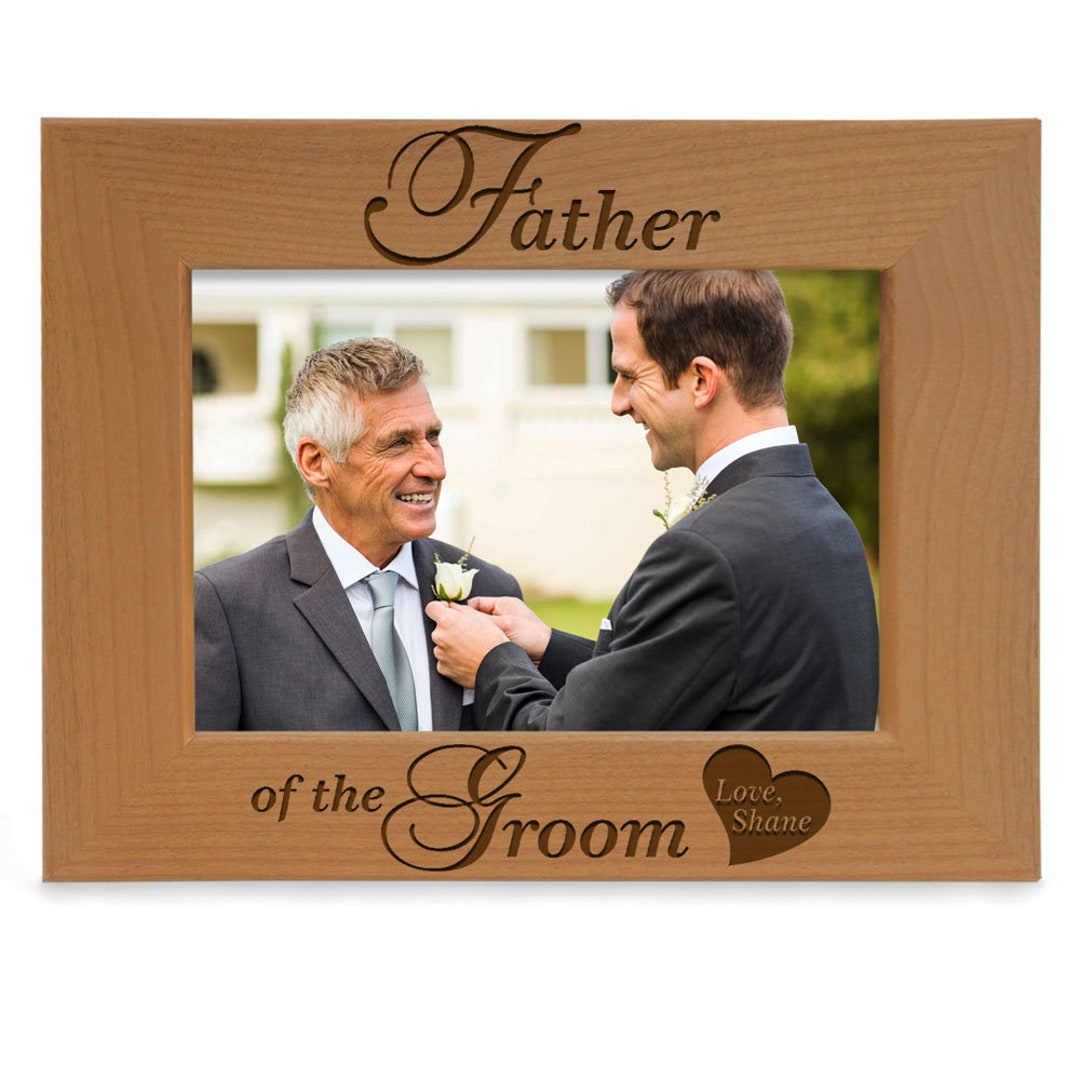 PERSONALIZED - Father of the Groom Engraved Picture Frame. Best Dad ...
