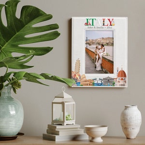 PERSONALIZED - Italy Picture Frame. Family Vacation, Couple Vacation ...