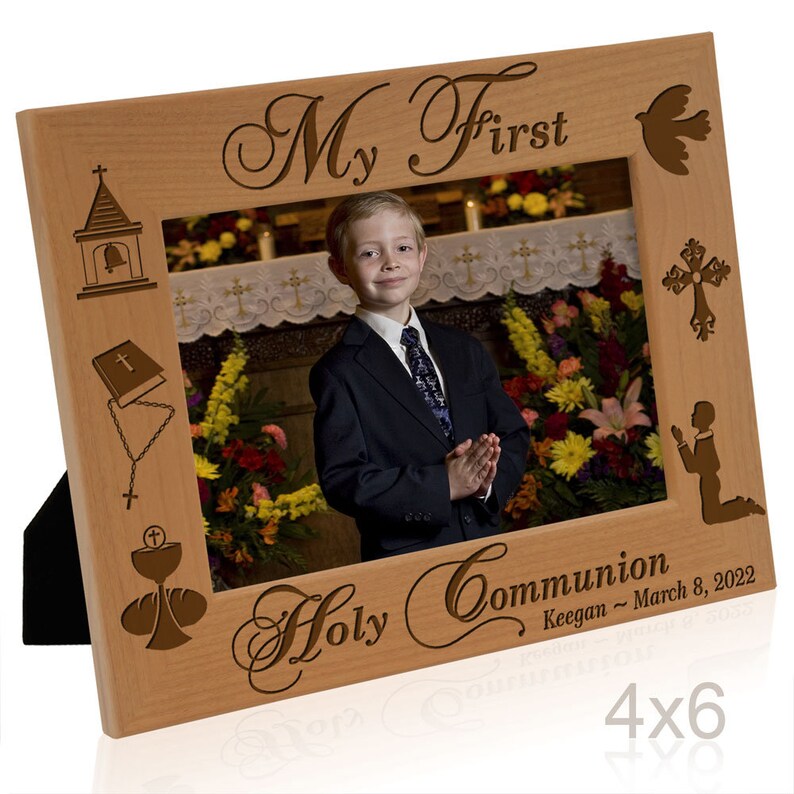 PERSONALIZED - My First Holy Communion Engraved Religious Picture Frame ...
