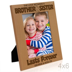 PERSONALIZED - the Love Between a Brother & Sister Lasts Forever ...