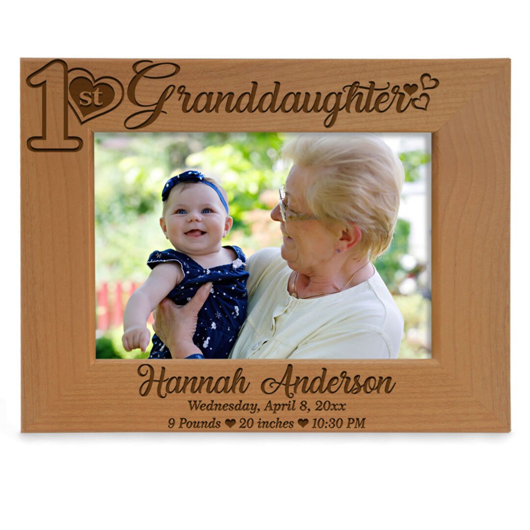 PERSONALIZED - 1st Granddaughter Engraved Picture Frame. First ...