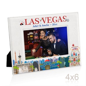 PERSONALIZED - Las Vegas Picture Frame. Family Vacation, Couple ...