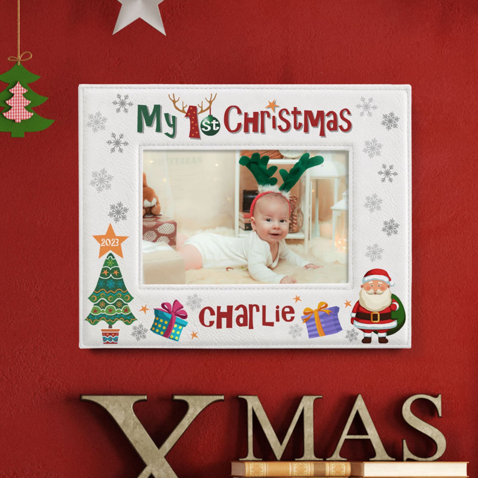 PERSONALIZED - My 1st Christmas Santa Classic Picture Frame. Cute Gift ...