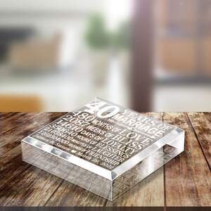PERSONALIZED - 40 Years of Marriage Engraved Acrylic Keepsake ...