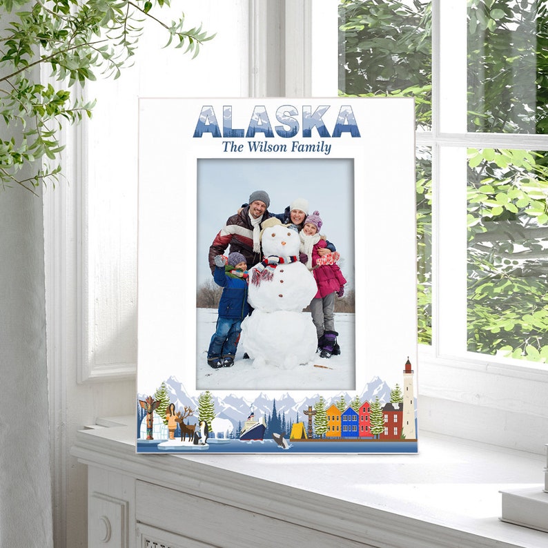 PERSONALIZED - Alaska Picture Frame. Family Vacation, Couple Vacation ...