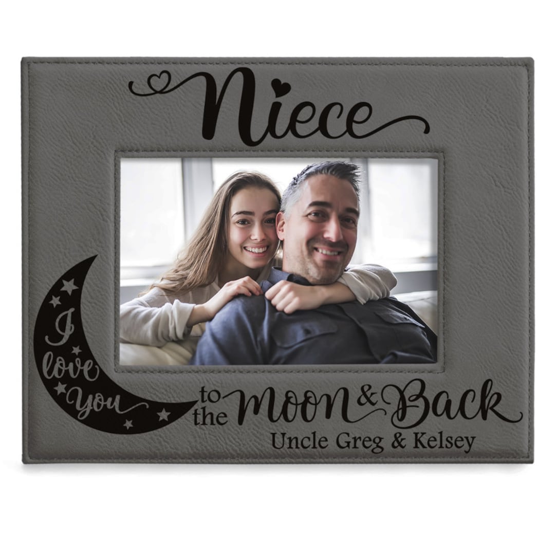 Niece I Love You to the Moon & Back Engraved Picture Frame. Baby Shower ...