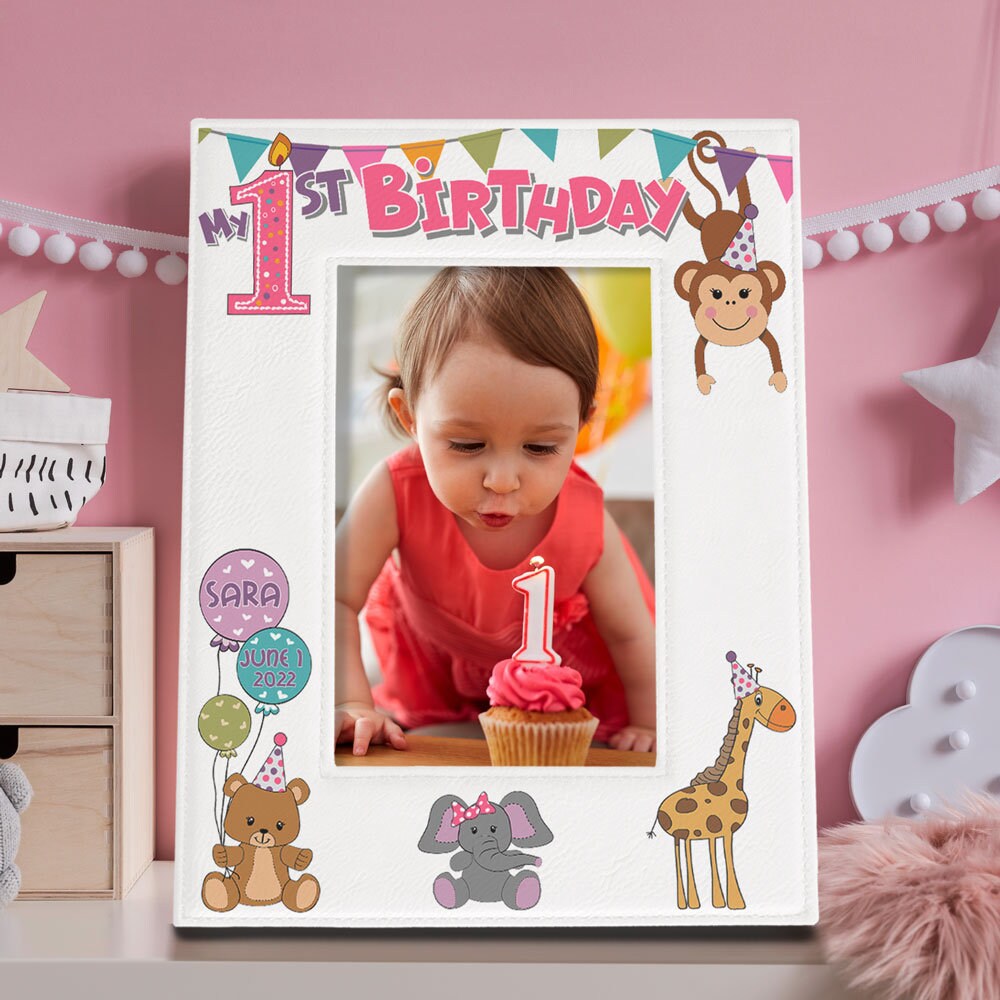 Personalized-my 1st Birthday Cute Colorful Picture Frame. Perfect Gift ...