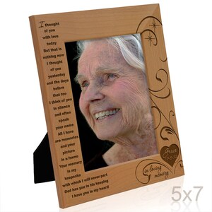 PERSONALIZED - in Loving Memory Poem Engraved Sentimental Picture Frame ...