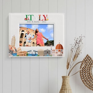 PERSONALIZED - Italy Picture Frame. Family Vacation, Couple Vacation ...