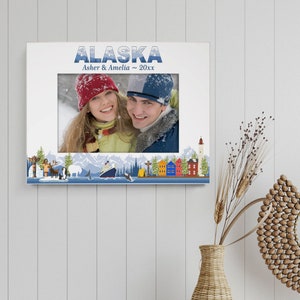 PERSONALIZED - Alaska Picture Frame. Family Vacation, Couple Vacation ...