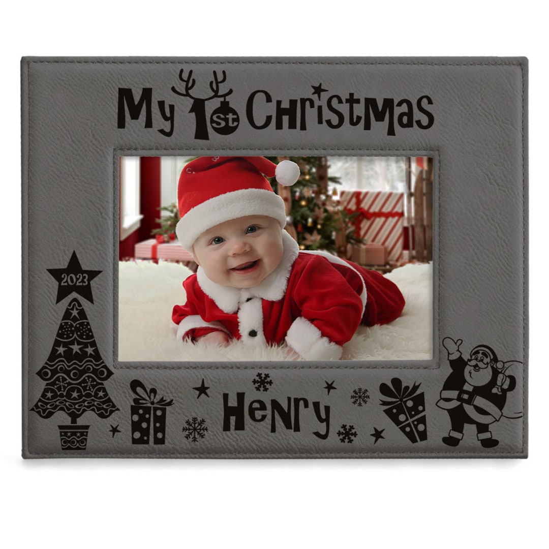 PERSONALIZED - My First Christmas Santa Classic Picture Frame. Baby's ...