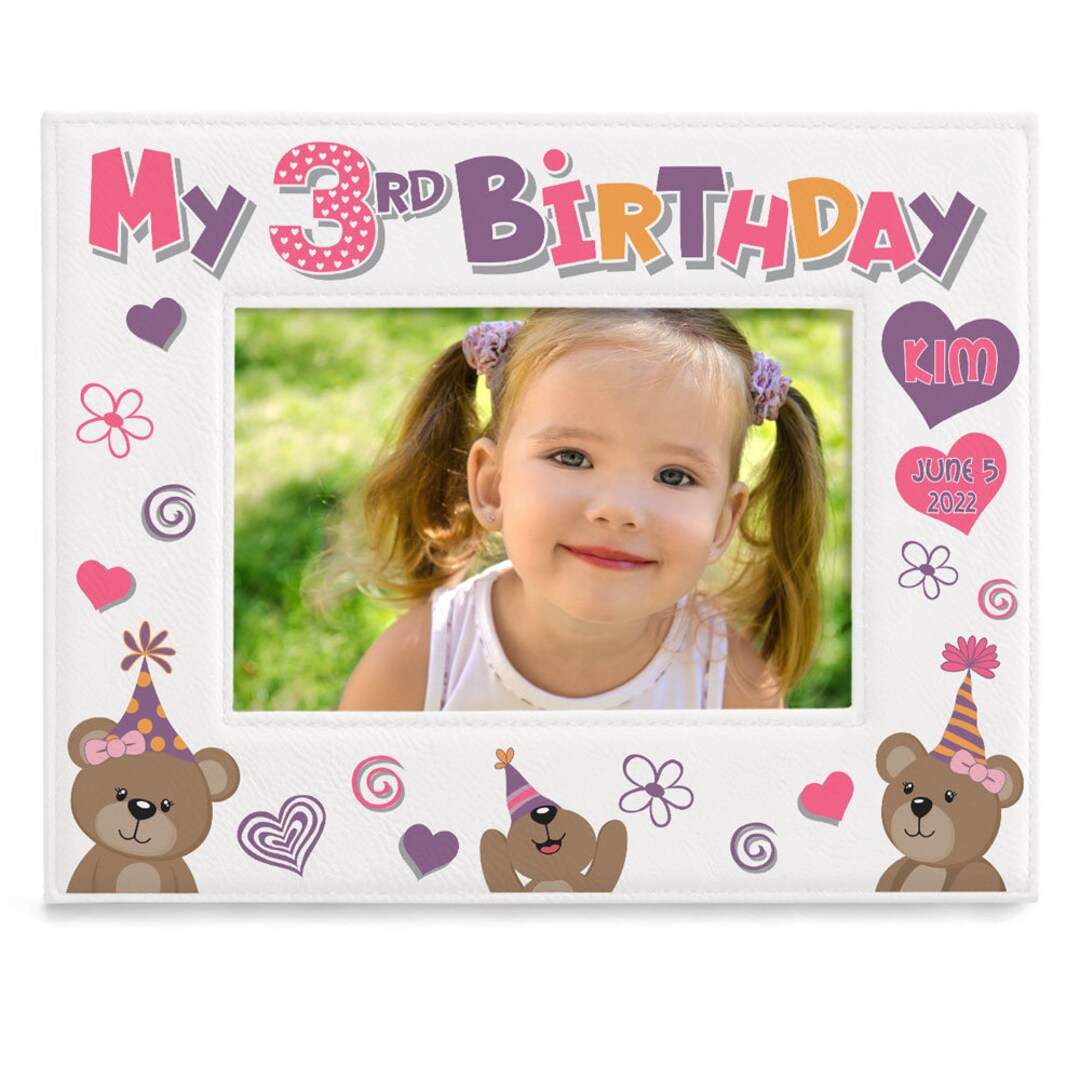 PERSONALIZED - My 3rd Birthday Cute Picture Frame. Perfect Gift to ...