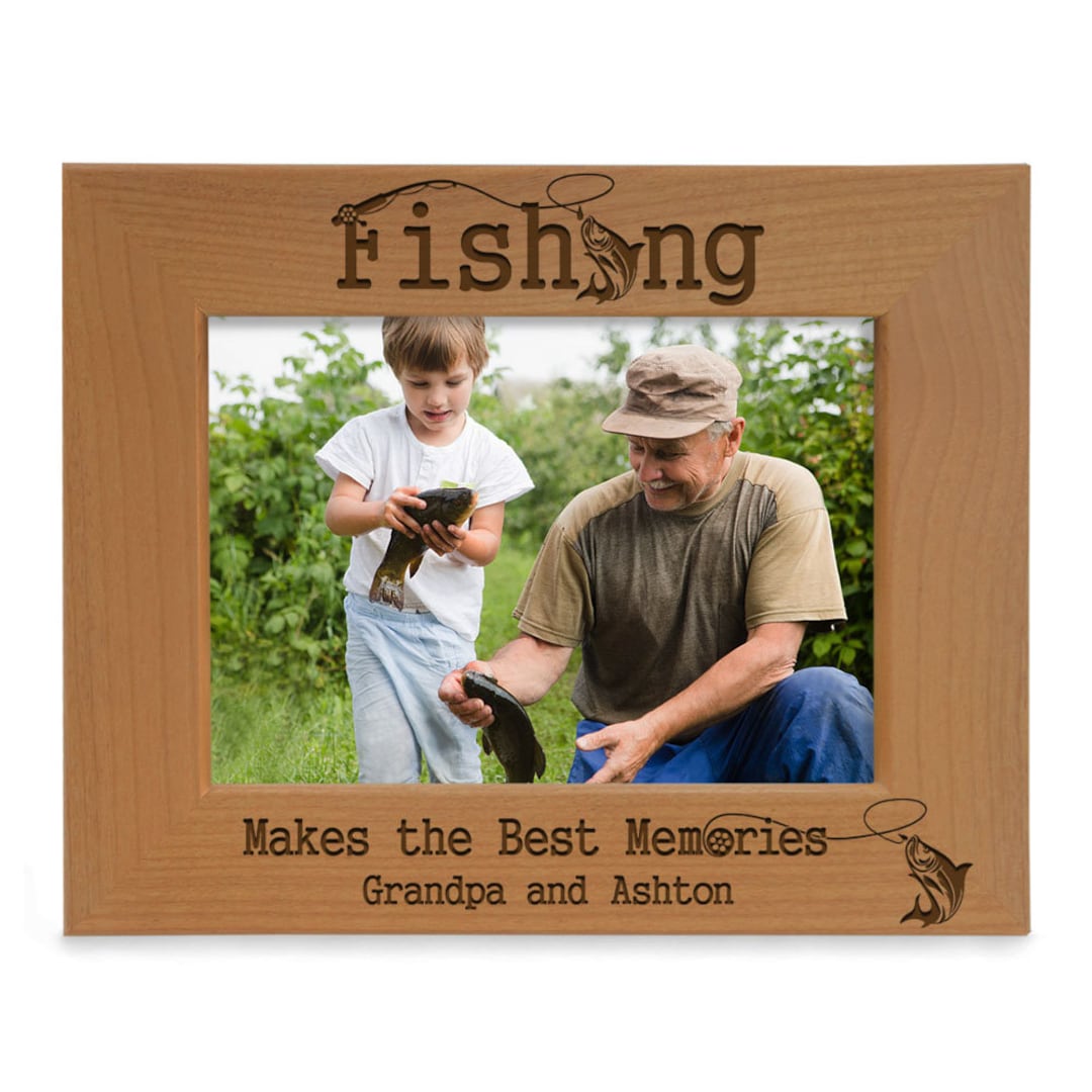 PERSONALIZED - Fishing Makes the Best Memories Picture Frame. Ideal ...