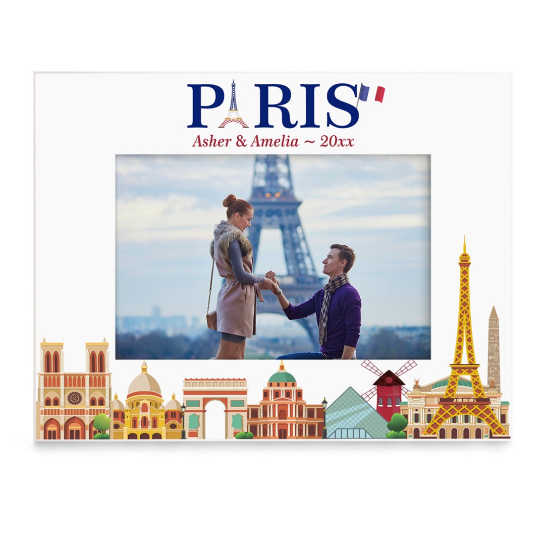 PERSONALIZED Paris Picture Frame. Family Vacation Couple - Etsy