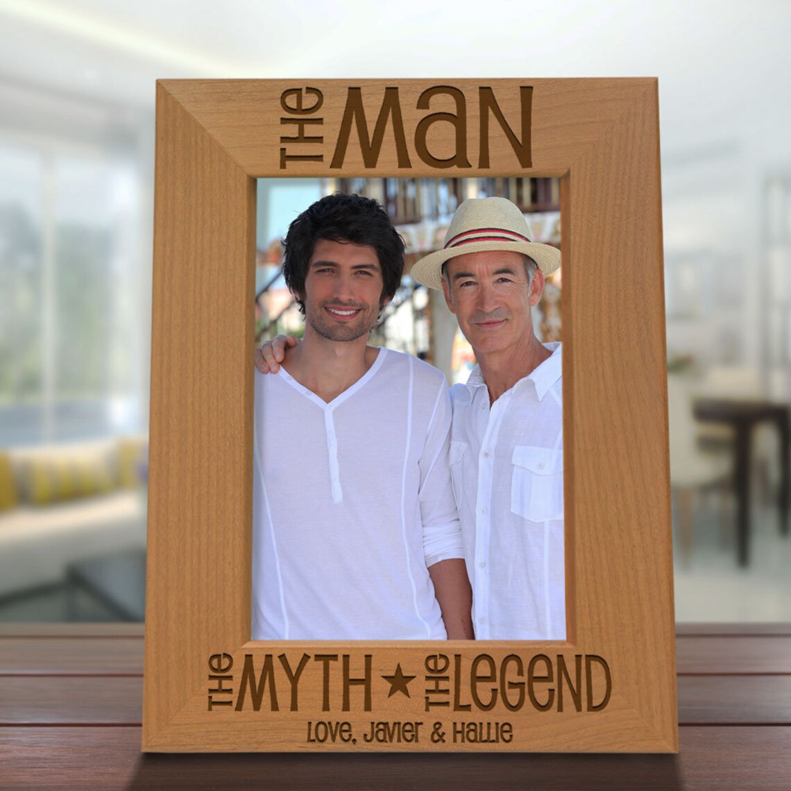 PERSONALIZED - the Man, the Myth, the Legend Engraved Natural Wood ...
