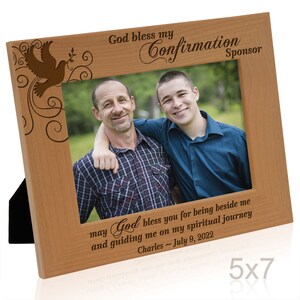 PERSONALIZED - God Bless My Confirmation Sponsor Engraved Religious ...