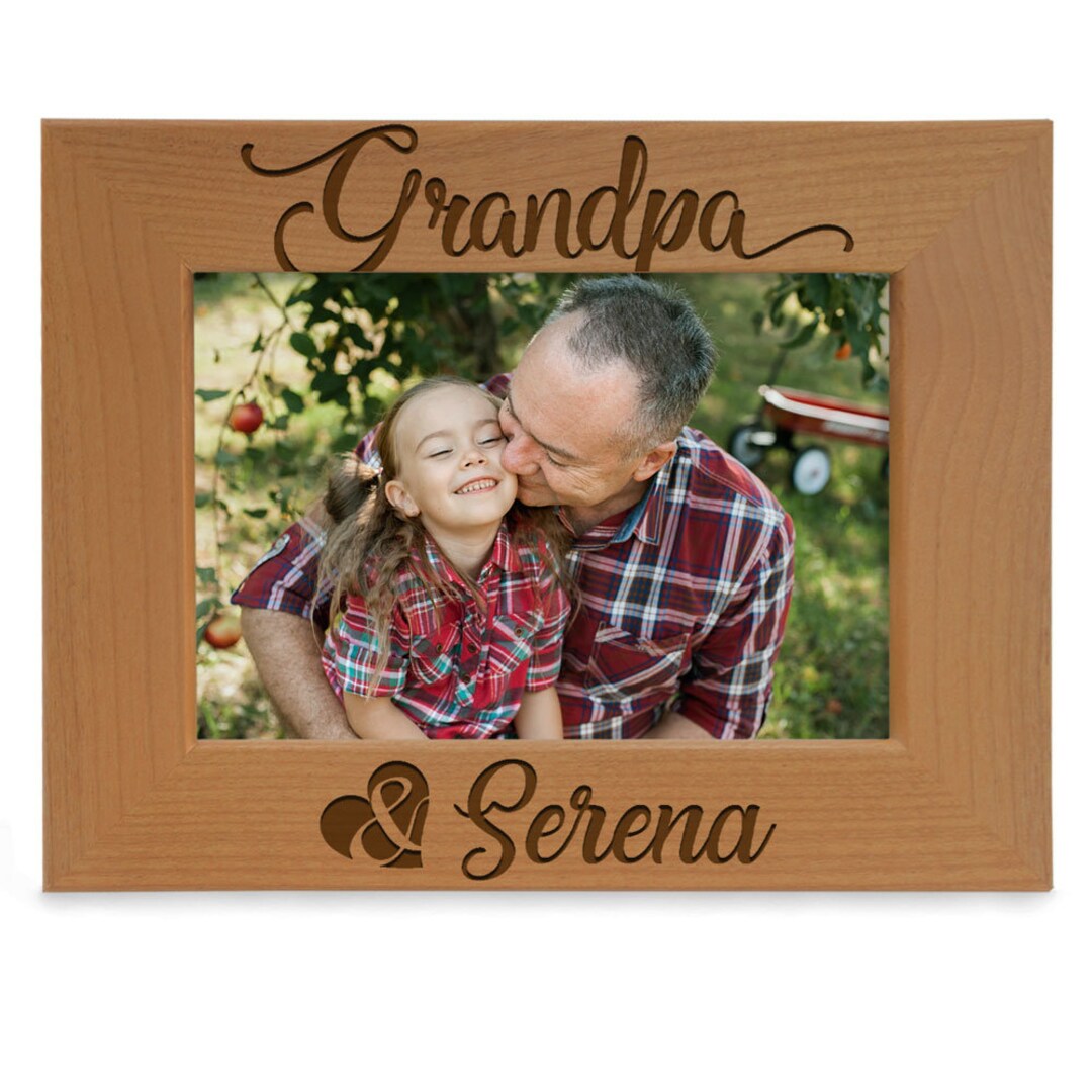 Personalized-grandpa & Me Picture Frame. Best Grandpa Ever, First Time ...
