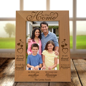 PERSONALIZED - in Our Home Hearts, Bible Verses Engraved Religious ...