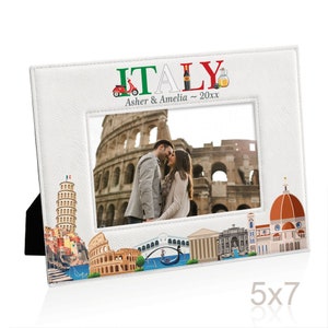 PERSONALIZED - Italy Picture Frame. Family Vacation, Couple Vacation ...