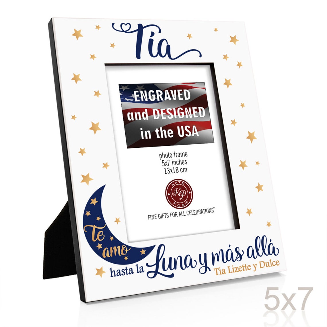 Personalized-tia Te Amo Hasta La Luna Y Mas Alla Picture Frame ...