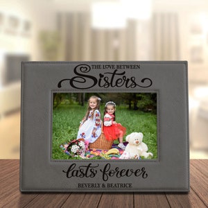 PERSONALIZED - the Love Between Sisters Lasts Forever Engraved Leather ...