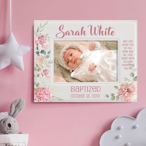PERSONALIZED - Baptism Picture Frame. Christening Gift, Religious Gifts ...