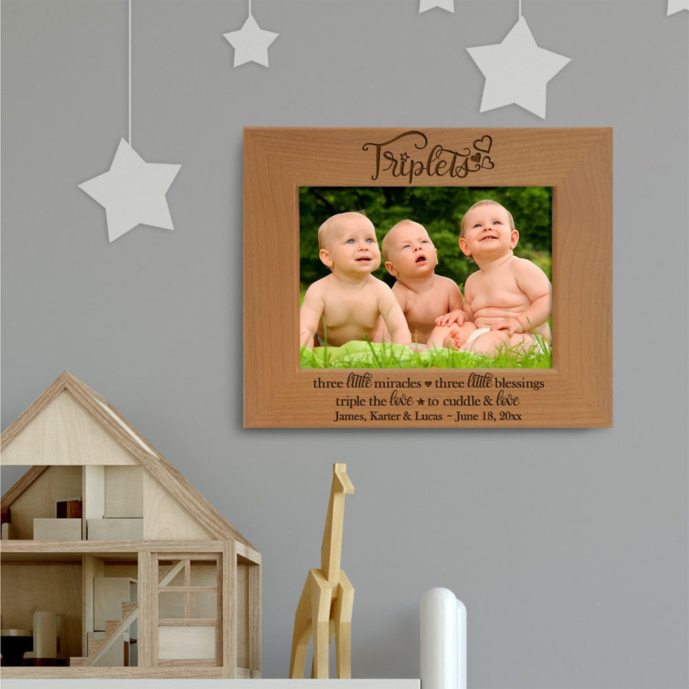 PERSONALIZED -triplets Three Little Miracles Three Little Blessings ...