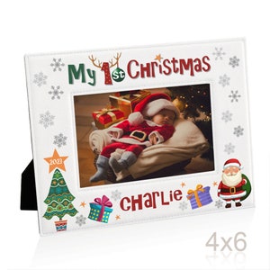 PERSONALIZED - My 1st Christmas Santa Classic Picture Frame. Cute Gift ...