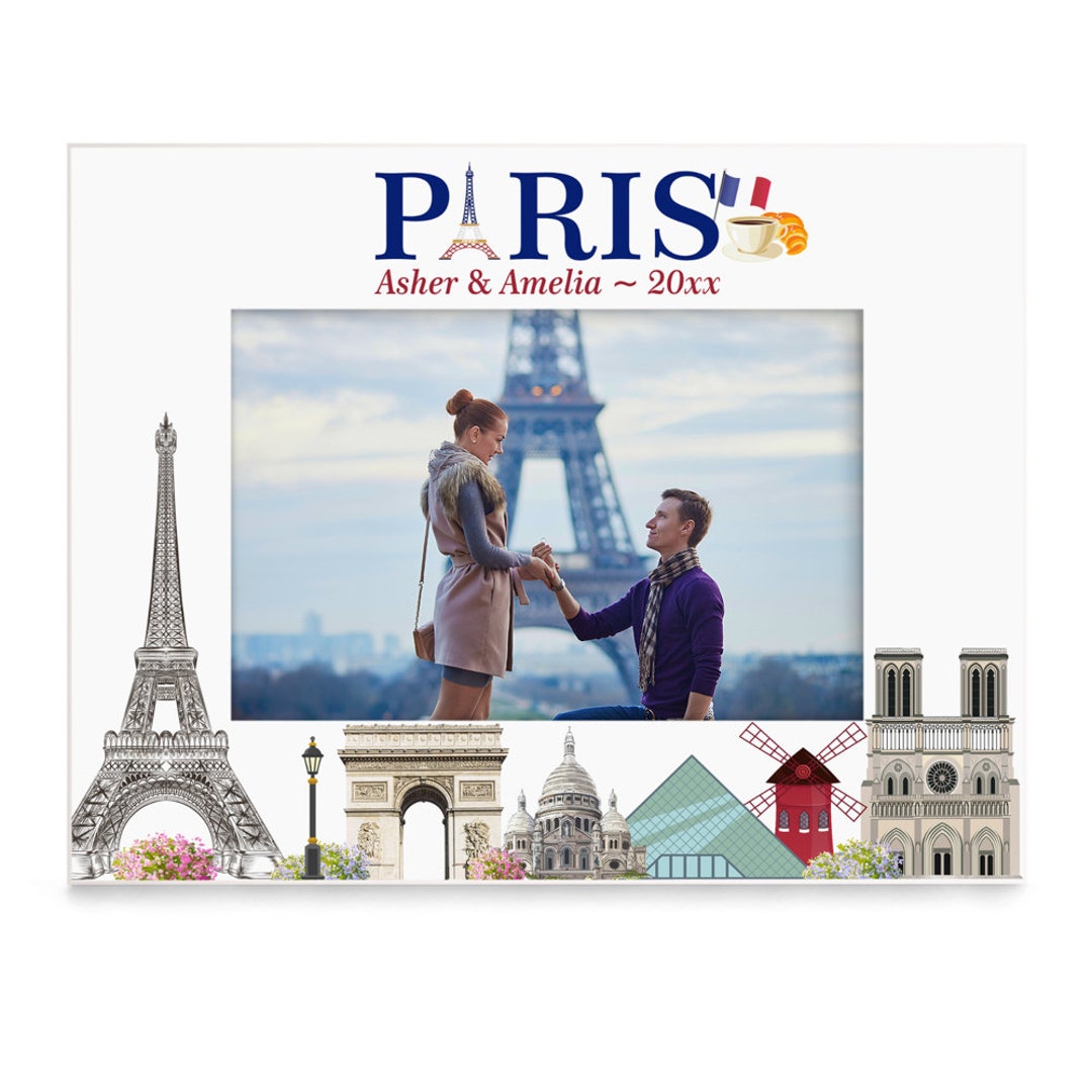 PERSONALIZED - Paris Picture Frame. Family Vacation, Couple Vacation ...
