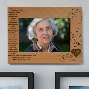 PERSONALIZED - in Loving Memory Poem Engraved Sentimental Picture Frame ...
