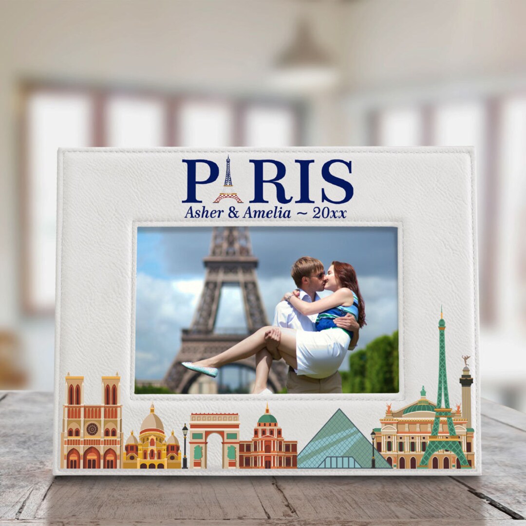 PERSONALIZED Paris Picture Frame. Family Vacation Couple - Etsy
