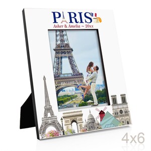 PERSONALIZED - Paris Picture Frame. Family Vacation, Couple Vacation ...