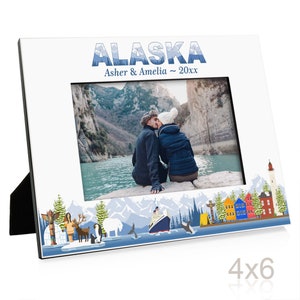 PERSONALIZED - Alaska Picture Frame. Family Vacation, Couple Vacation ...