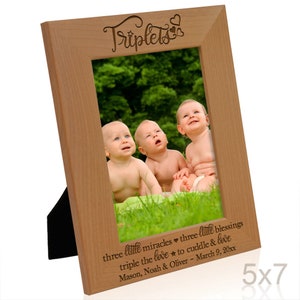 PERSONALIZED -triplets Three Little Miracles Three Little Blessings ...