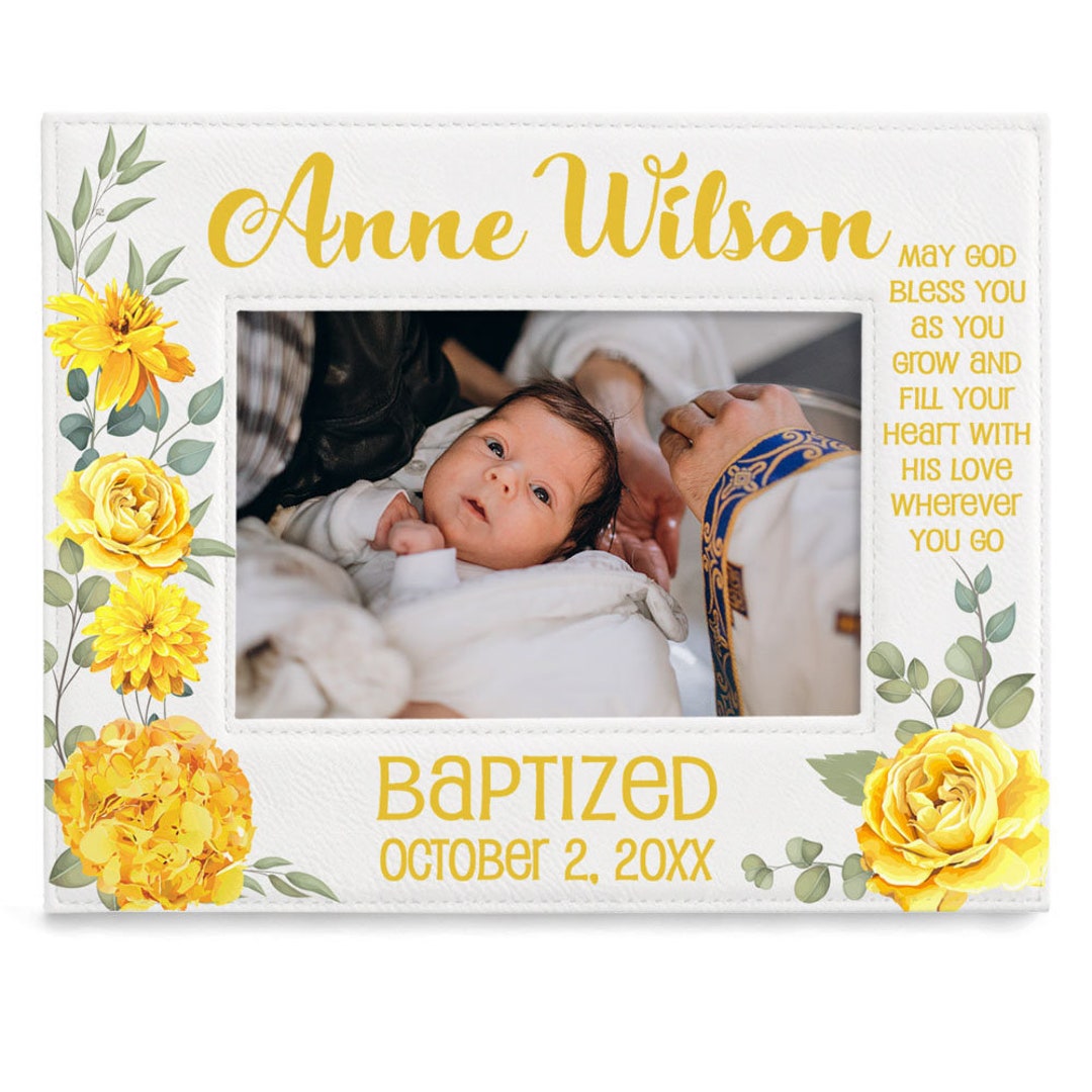PERSONALIZED - Baptism Picture Frame. Christening Gift. Religious Gifts ...