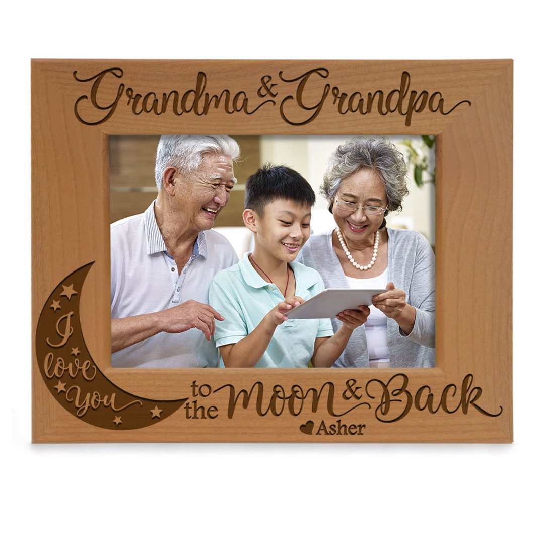 Personalized-grandma & Grandpa I Love You to the Moon and Back Cute ...