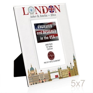 PERSONALIZED- London Picture Frame. Ideal Gift for Couples, Vacation ...
