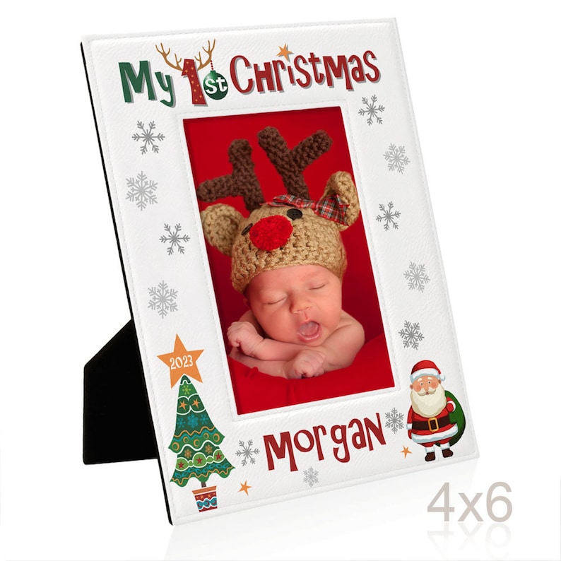 PERSONALIZED - My 1st Christmas Santa Classic Picture Frame. Cute Gift ...
