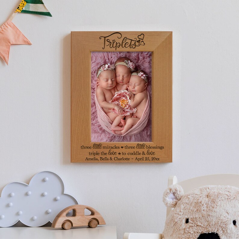PERSONALIZED -triplets Three Little Miracles Three Little Blessings ...