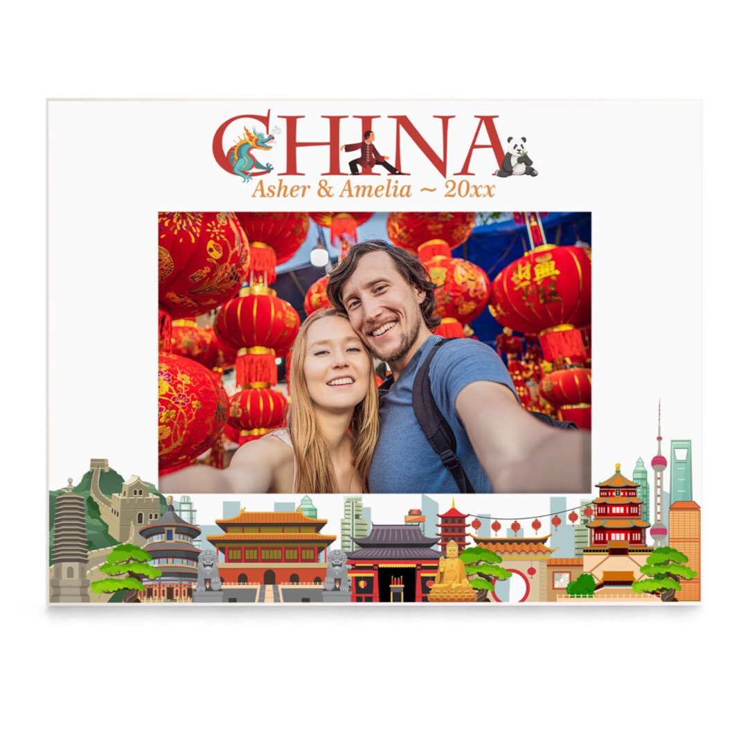 PERSONALIZED - China Picture Frame. Wedding, Anniversary, Honeymoon ...