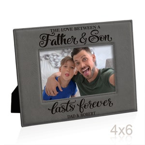 PERSONALIZED - the Love Between a Father & Son Lasts Forever Picture ...
