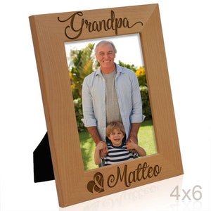 Personalized-grandpa & Me Picture Frame. Best Grandpa Ever, First Time ...