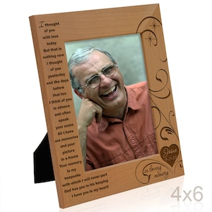 PERSONALIZED - in Loving Memory Poem Engraved Sentimental Picture Frame ...