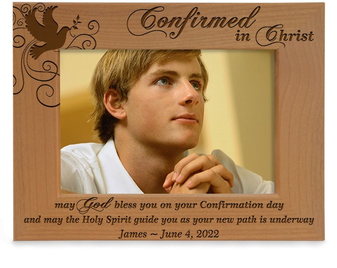 Personalized Confirmation Name Cross | 5x7 Print | Confirmation Gift ...